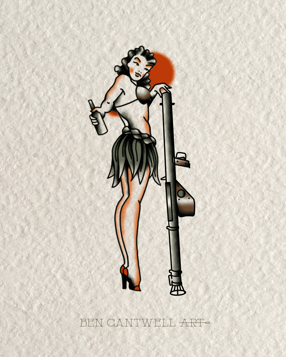 WW2 Pin-Up Girl - Bazooka – Ben Cantwell Art