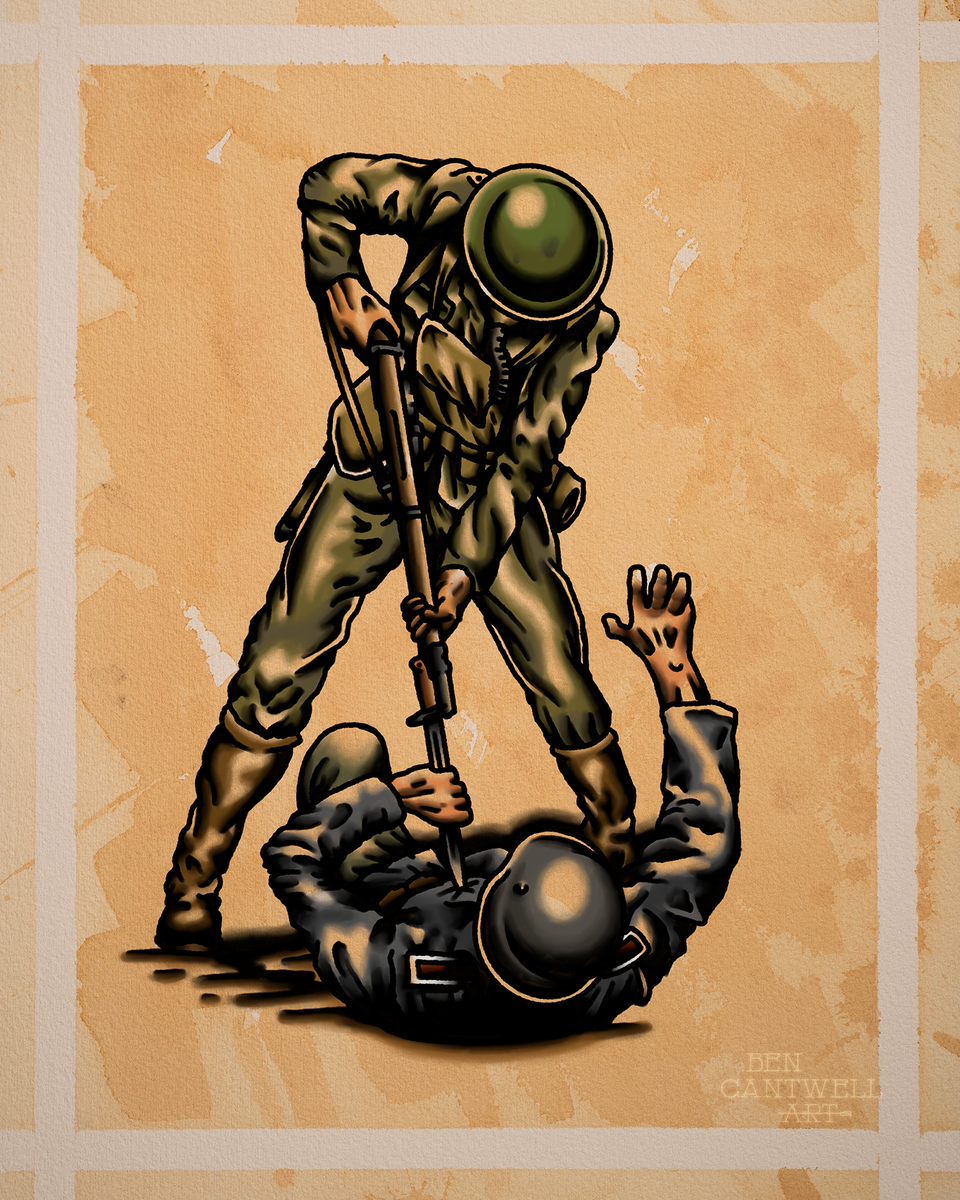 Belleau Wood Marine - Traditional Style – Ben Cantwell Art