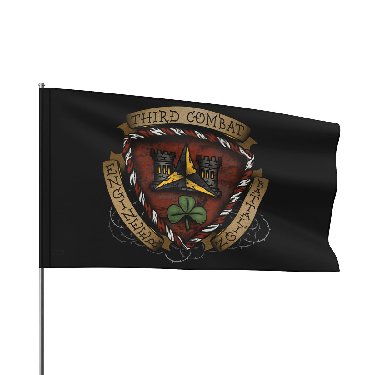 3rd Combat Engineer Battalion CEB - Flag – Ben Cantwell Art