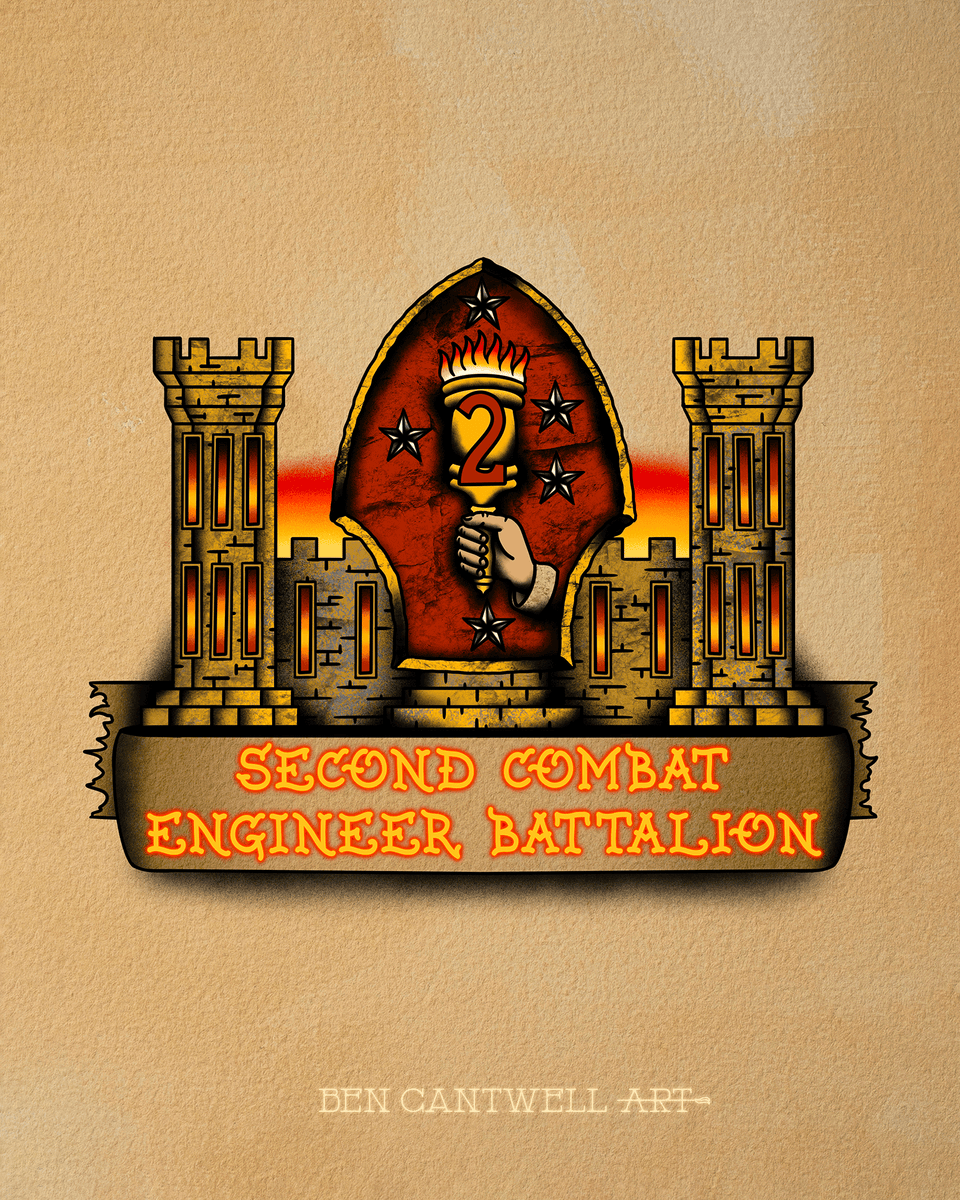 2nd Combat Engineer Battalion CEB – Ben Cantwell Art