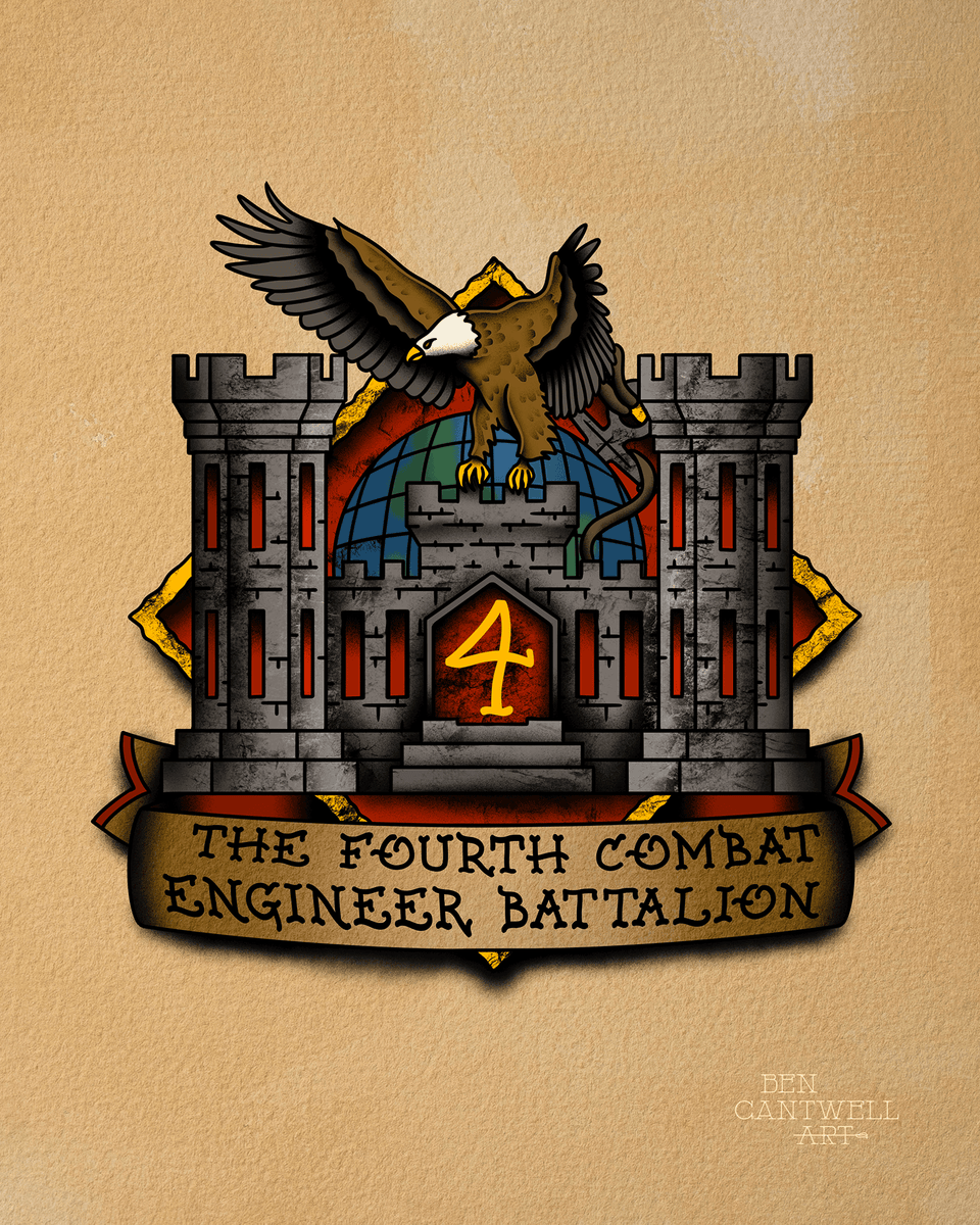 4th Combat Engineer Battalion CEB – Ben Cantwell Art