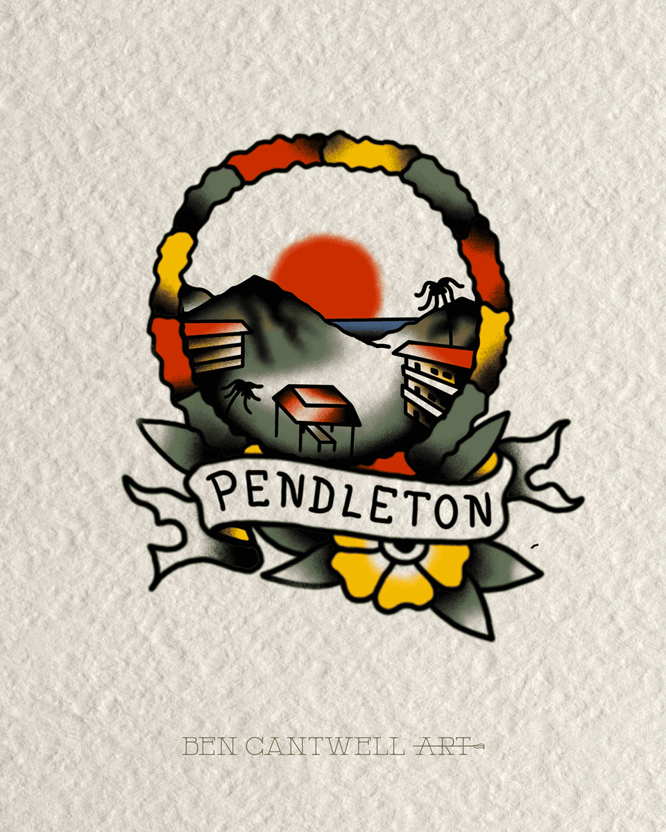 Camp Pendleton Emblem - Encircled by Flowers – Ben Cantwell Art