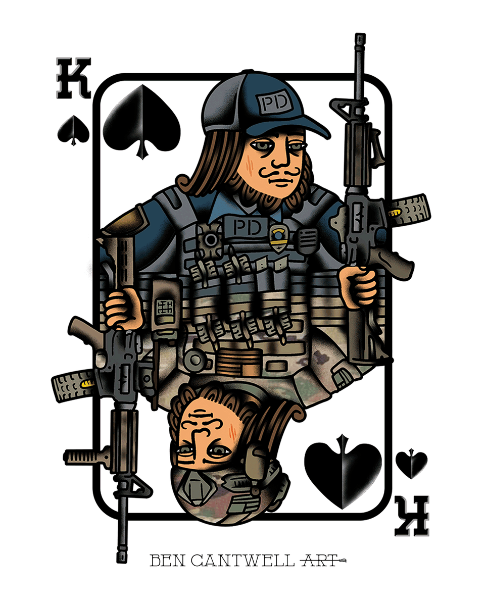 King of Spades - Police Officer / Soldier – Ben Cantwell Art