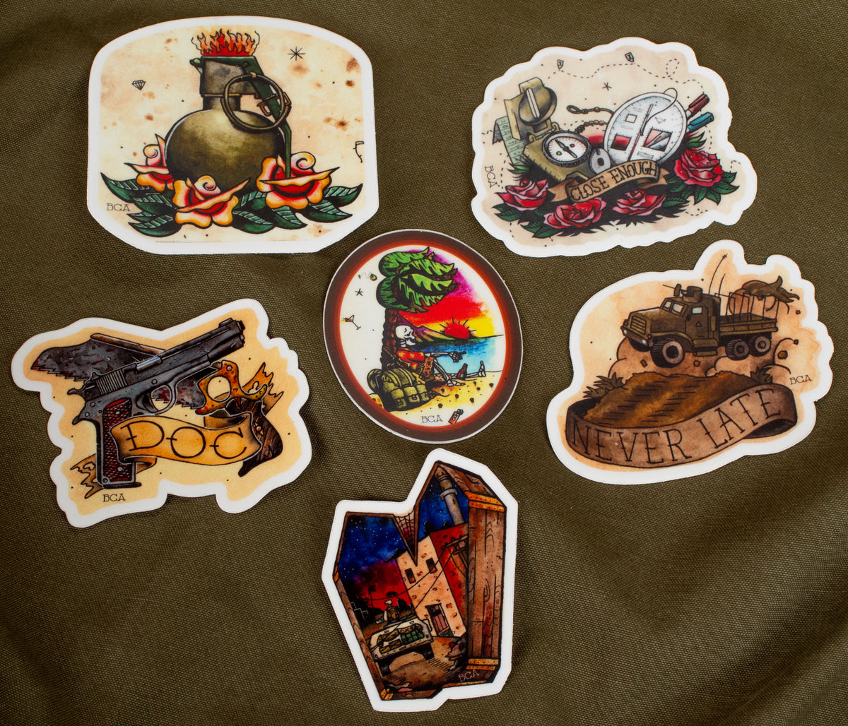 2nd Deployment Sticker Pack – Ben Cantwell Art